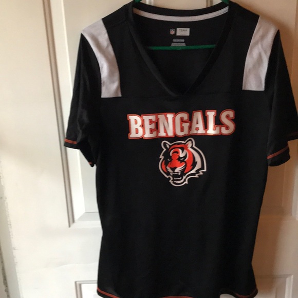 NFL | Tops | Nfl Team Apparel Cincinnati Bengals Glitter Shoulder Vent ...